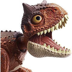 Mattel Jurassic World Camp Cretaceous Action Figure, Chompin’ Carnotaurus Toro Dinosaur Toy with Chimping & Other Motion