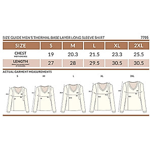 Cottonique Hypoallergenic Men's Thermal Base Layer Long Sleeve Made from 100% Organic Cotton (M, Black)