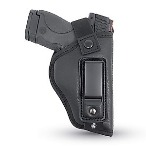 IWB Gun Holster by PH - Concealed Carry Soft Material - Soft Interior - Fit M&P Shield 9mm.40.45 Auto/Glock 19 26 27 29 30 33 42 43 / Rug LC9, LC380 - Taurus Slim, PT111 G2 - Springfield XDs Hellcat