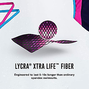 Speedo Girl's Swimsuit One Piece Solid Cross Back Multi Straps Navy, 10