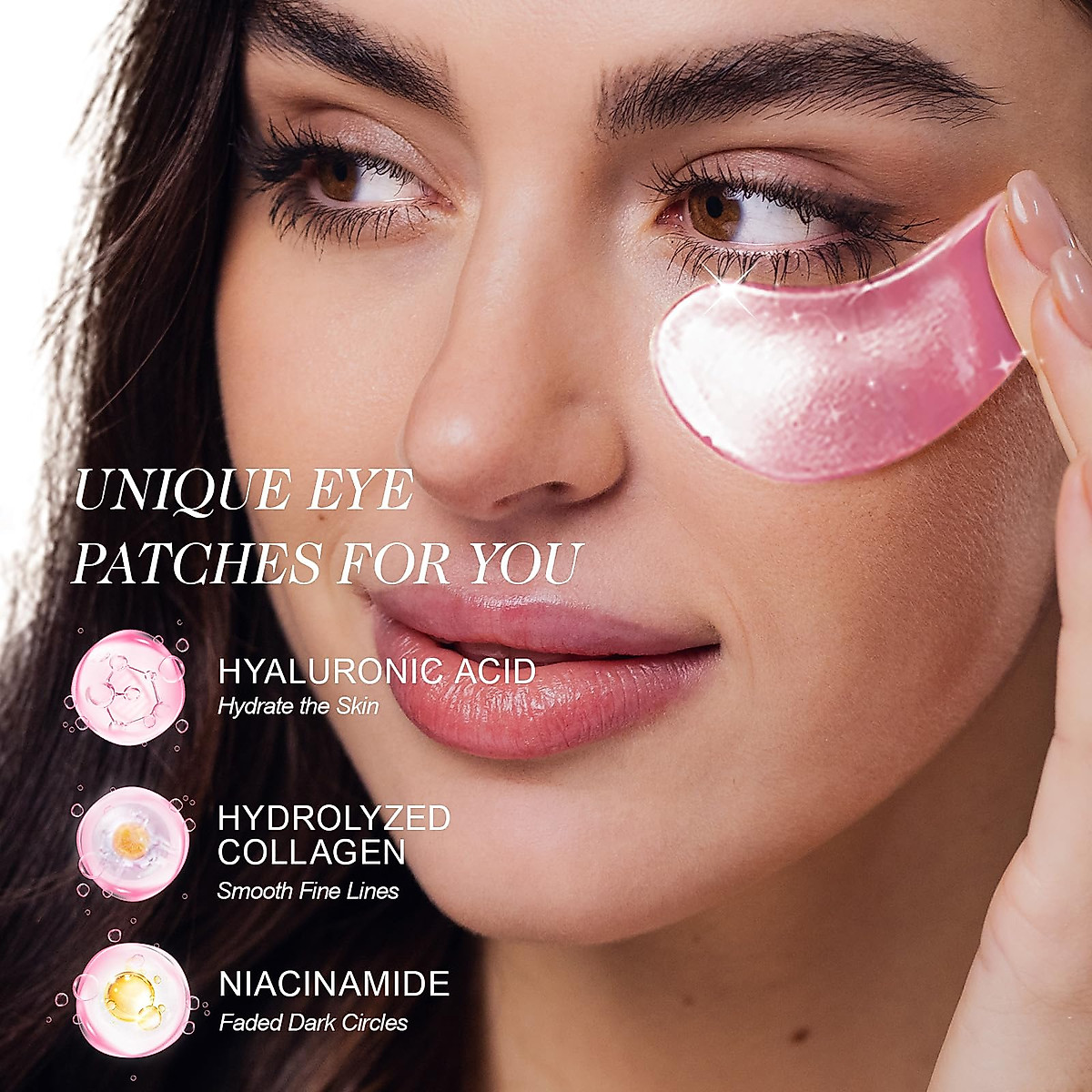 ZealSea 20 Pairs Under Eye Masks for Dark Circles and Puffy Eyes - Hydrating Eye Patches, Gel Eye Patches Eye Bags Treatment for Women - Cling to Eye Moisturizing Lighten Fine Lines