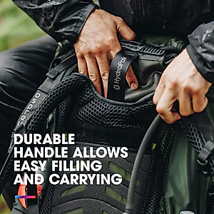 Hydrapak Force Ultra-Durable Water Bladder/Reservoir for Hydration Backpacks, 2-Liter (66 oz.), Insulated Tube, Safe & Reliable, Grey (A522), Mammoth Grey