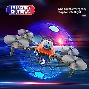 Mini Drone with Dual 1080p HD Camera Multi-functions Altitude Hold Mode Foldable Rc Drone Quadcopter Circle Fly, Route Fly, Altitude Hold, Headless Mode (Black)