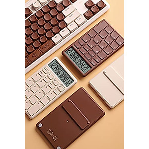 UNIONE Pocket & Desktop Pink Calculator with a Bright LCD, Dual Power Handheld Desktop. Color. Business, Office, High School