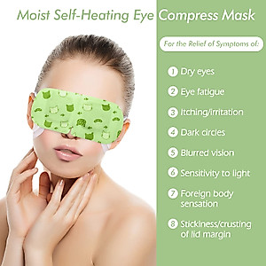 Jekeno Heated Eye Mask, 16 Packs Eye Masks for Dark Circles and Puffiness Dry Eyes Stress Relief Disposable Steam Eye Mask, Works Better with Eye Cream, Portable for Beauty Personal Care - Unscented
