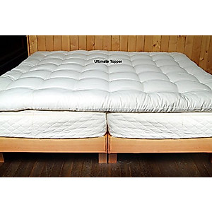 Holy Lamb Organics Quilted Ultimate Wool Mattress Topper - QUEEN