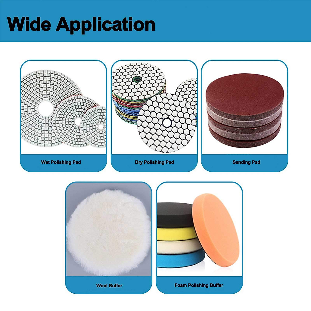 4 Inch Polishing Backing Pad Heavy-Duty Aluminium Backer for Diamond Polishing Pad Holder Hook and Loop Connector 5/8"-11 Thread…