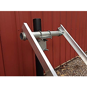 Solar Panel Universal Double Arm Bracket Kit | Pole Mount | Fits Side or Top Pipe | 44" Rails | Fully Adjustable Tilt Mounting Rack | Adjustable Both Axis | Ground Mount Kit | Very Strong | Heavy Duty