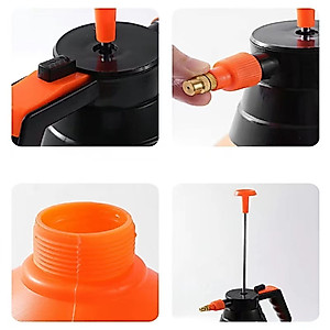 Garden Pump Sprayer, 68 oz Hand Pressure Sprayer with Adjustable Pressure Nozzle Pressure Spray Bottle for Lawn, Garden,Home Cleaning,Car Washing(Orange)