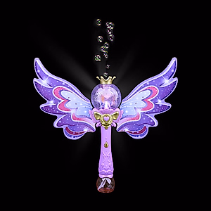 14” Fairy Bubble Blower Wand with Dazzling LED Lights – Forest & Twelfth Bubble Wands for Kids, Battery-Powered Bubble Blaster, Includes Bubble Solution – Perfect Bubble Blower for Toddlers (Fairy)