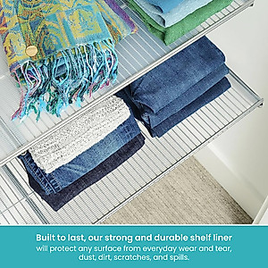 Con-Tact Brand Premium Plus Heavy Duty Non-Adhesive Shelf and Drawer Liner, 12" x 6', Ribbed Clear, 6 Rolls