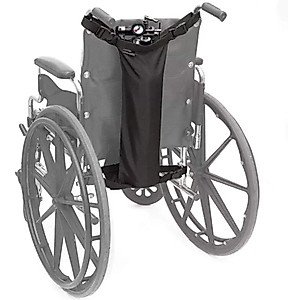 Portable Oxygen Cylinder Carrier Bag for Wheelchairs, Oxford Cloth Wheelchairs Oxygen Tank Storage Bag, Adjustable Straps Wheelchair Backrest Oxygen Tank Holder Fits Most Oxygen Cylind