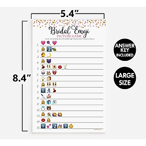 All-Ewired-Up Bridal Shower Emoji Picture Game (50-sheets)