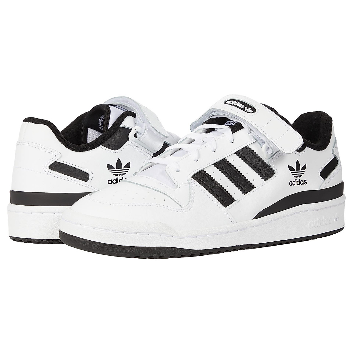 adidas Men's Forum Low Sneaker, White/White/Black, 11