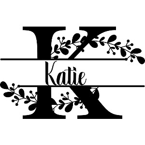 Vinyl Name Split Monogram Decals Style 5 - Custom & Personalize - Many Colors & Sizes - Shay's Creative Expression