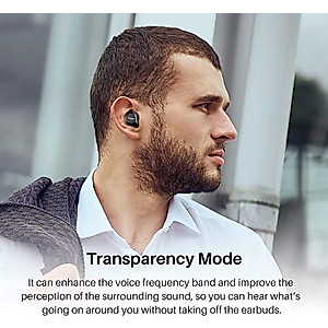 TOZO NC7 2022 Hybrid Active Noise Cancelling Wireless Earbuds,in-Ear Detection Headphones IPX6 Waterproof Bluetooth 5.3, Immersive Sound Premium Deep Bass Headset APP Support,Matte Black (Renewed)