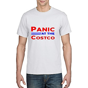 ALLNTRENDS Men's T Shirt Panic At The Costco Funny Toilet Paper Tee Germs Tshirt (M, White)