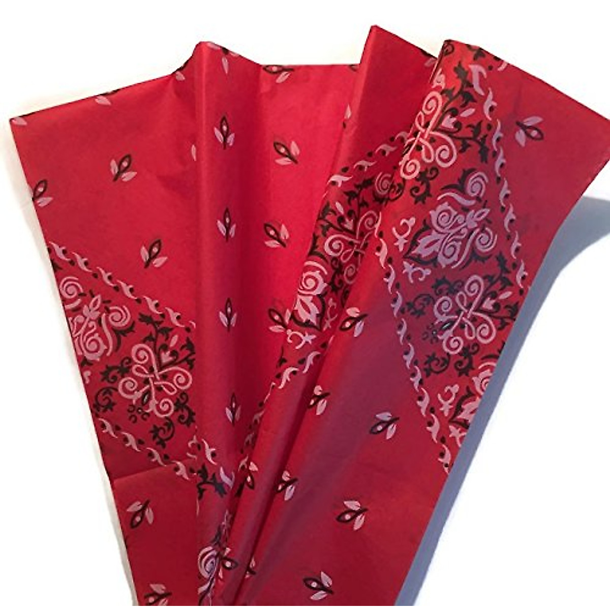 Printed Tissue Paper for Gift Wrapping with Design (Red Bandana), 24 Large Sheets (20x30) - Western Theme Party Supplies