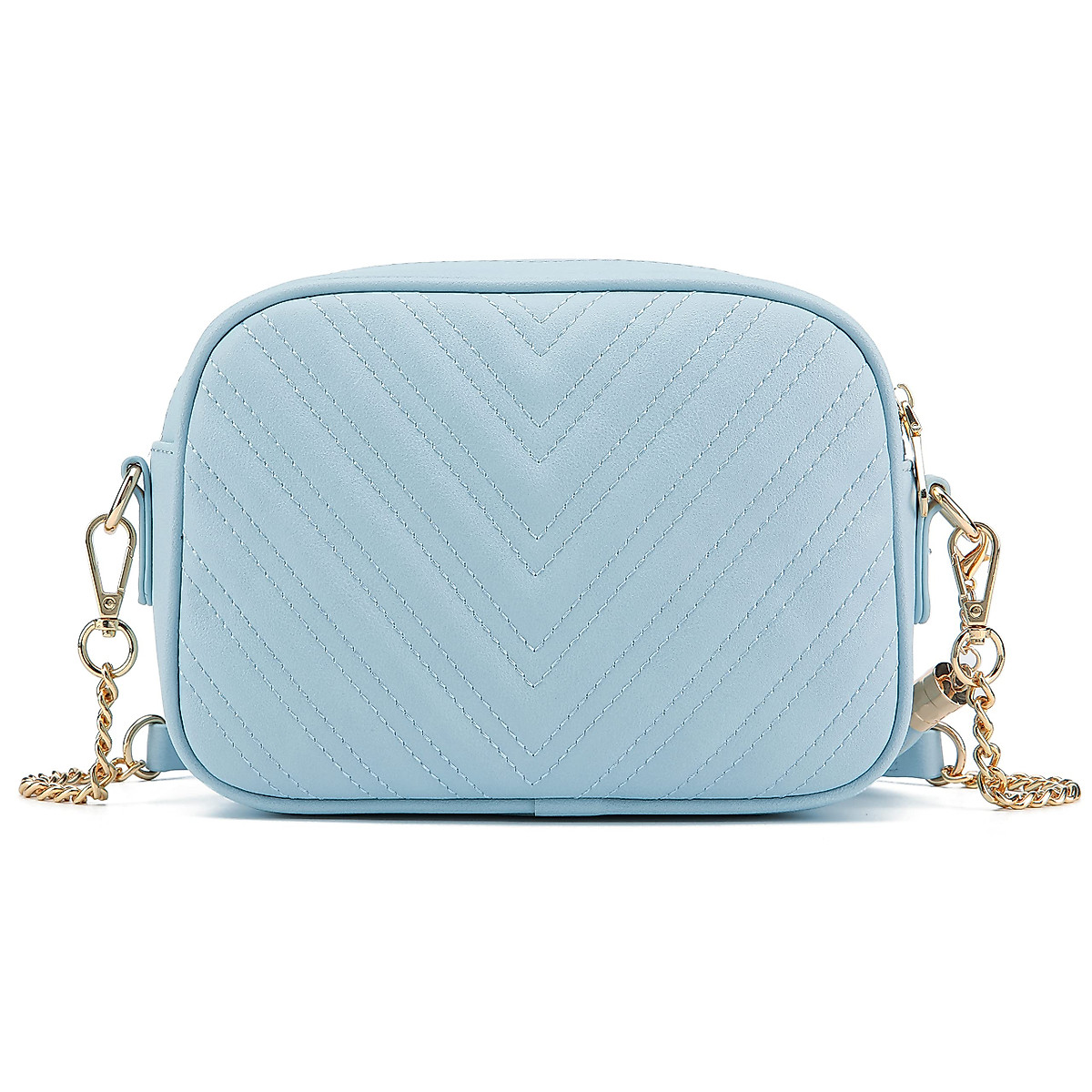 lola mae Quilted Crossbody Bag, Trendy Design Shoulder Purse (Nude)