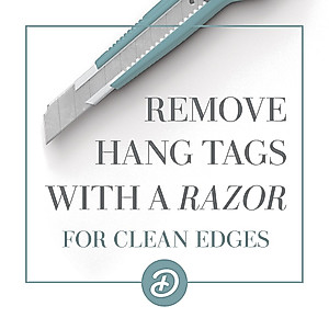 80 Printable White Cardstock Folding Hang Tags with Holes, 3.5 x 2 Inches, Two-Sided Personalize and Custom Tags