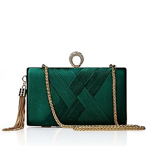 BABEYOND Clutch Purses for Women - Evening Bag Tassel Pendant Clutch for Bride Party Prom Wedding