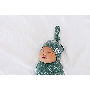 Large Premium Knit Baby Swaddle Receiving Blanket"Juniper" by Copper Pearl