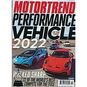 Motor Trend Magazine April 2022 Performance Vehicle of the year