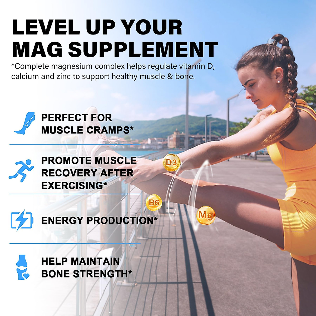 Magnesium Complex Supplement 8 Forms, 500mg Magnesium Glycinate, Malate, Citrate, High Absorption Mg for Calm, Sleep, Mood & Healthy Muscle, Pack of 2, Total 120 Vegan Capsules
