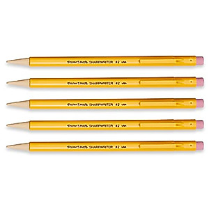 Papermate 3037631PP SharpWriter Mechanical Pencils, Twistable Tip, 0.7 Mm, Pack of 1 Blister, Total 5 Pencils