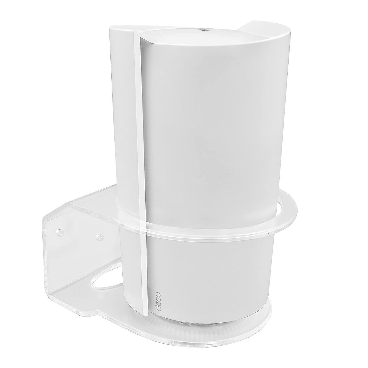 HOLACA Wall Mount Holder for TP-Link Deco X90 WiFi 6 Mesh WiFi(AX6600) Compatible Linksys 6E,Simple and Sturdy Acrylic Wall Mount Holder Stand Bracket (2Pack)