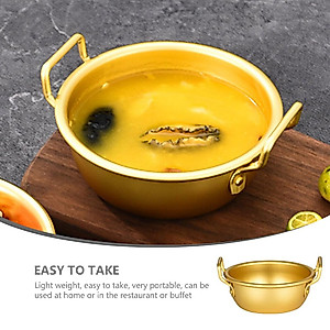 GANAZONO Korean Aluminum Alloy Rice Wine Bowl Noodles Storage Container Home Metal Bowl Rice Bowls Stainless Mixing Bowl Aluminum Fruit Bowl Aluminum Mixing Bowl Metal Kitchen Gadget