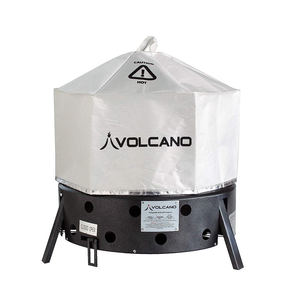 Volcano Grills 3 Grill/Stove Bundle Includes Lid and Cookbook, Grey