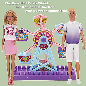 EuTengHao 78Pcs Doll Clothes and Accessories for 11.5 Inch Girl Doll and 12 Inch Boy Doll Includes 28 Wear Clothes Shoes and Lovers Outfit Sky Wheel Surfboard Hat for Summer Style Doll Accessories