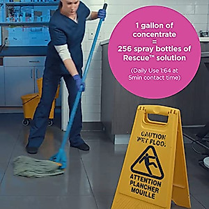 REScue One-Step Disinfectant Cleaner & Deodorizer, For Veterinary Use, Animal Shelters, Pet Foster Homes, Kennels, Litter Box, Concentrate, 1-Gallon