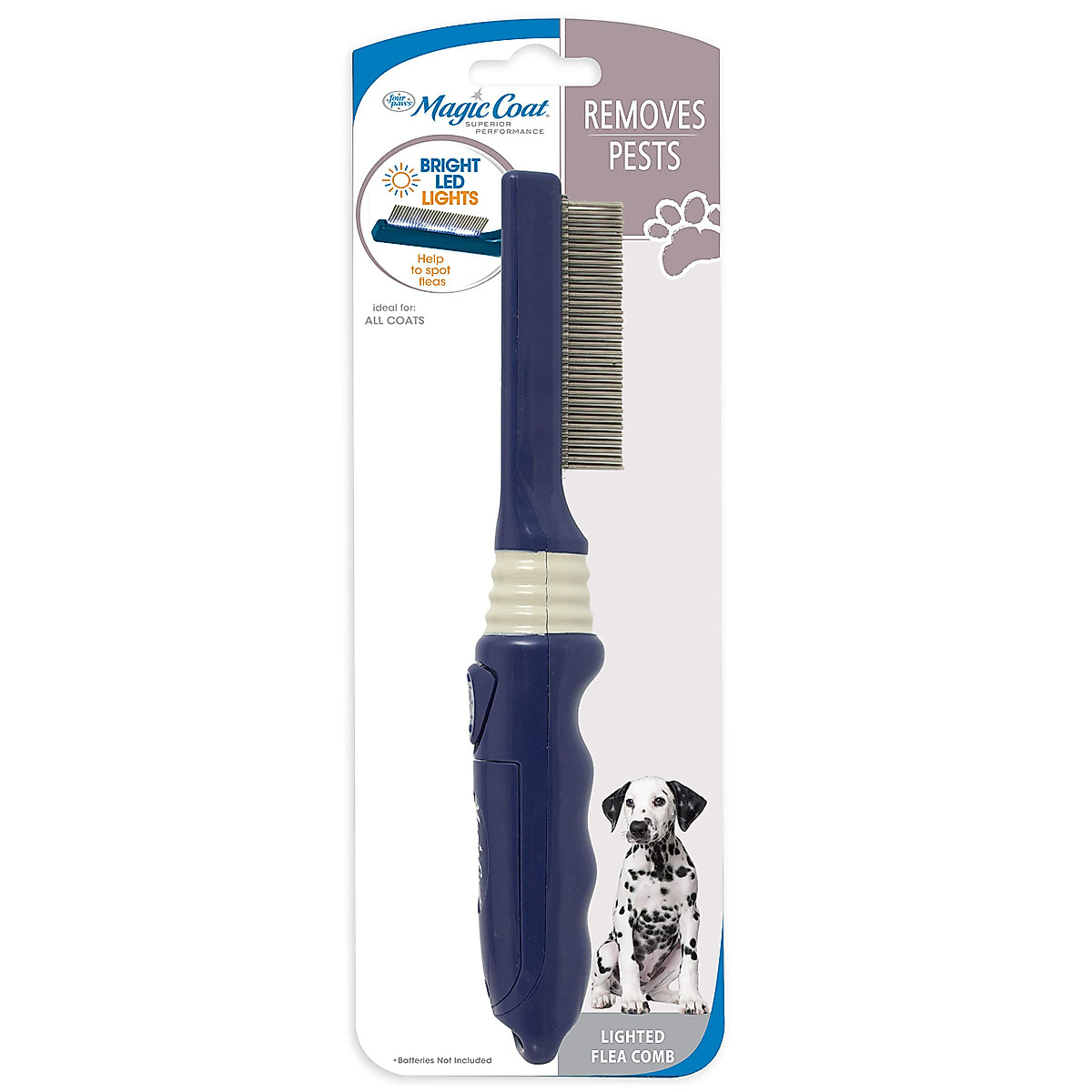 Four Paws Magic Coat Lighted Flea Comb for Dogs