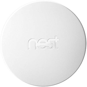 Google Nest Learning Smart Thermostat - 3rd Generation - Stainless Steel T3007ES Bundle with Google Nest Temperature Sensor T5000SF + elago Wall Plate Upgraded Wall Mount Cover - Matte White