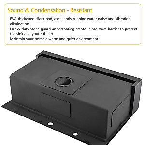 33 Inch Black Drop in Farmhouse Sink, Luckyhorse 33x22x10 Inch 16 Gauge Black Stainless Steel Topmount Workstation Apron Front Kitchen Sink with Accessories LH010S