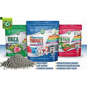 Triple Super Phosphate 0-46-0 Fertilizer Made in USA - Bloom Booster - TSP Pure Phosphorus Plant Food for Indoor/Outdoor Plants and Organic Gardens - Fruit, Vegetables, Holistic Herbs, Trees & More!