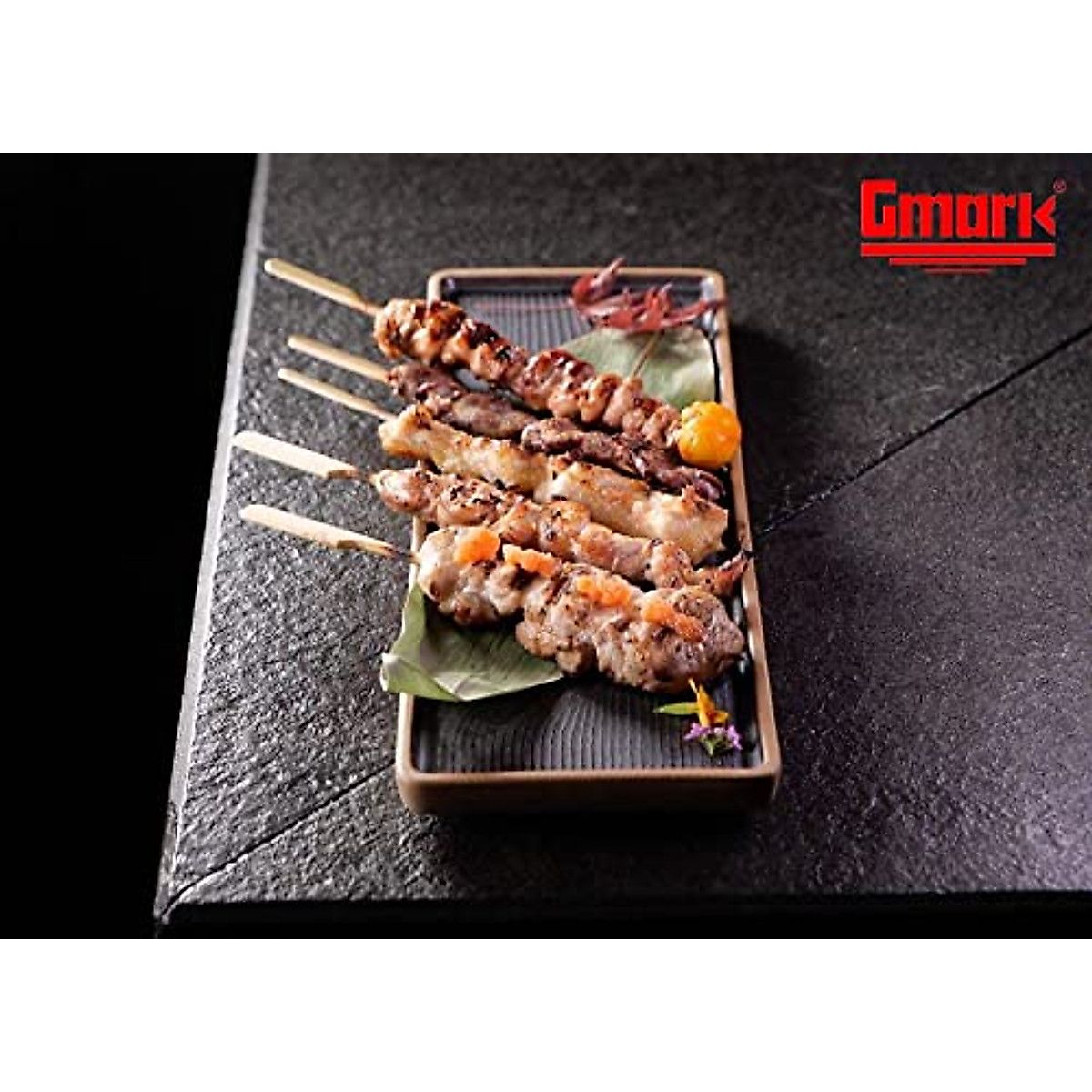 Gmark Bamboo Paddle Skewers 12" 100pc/Bag, Kabob Skewers, BBQ Skewers for Outdoor Grilling GM1075