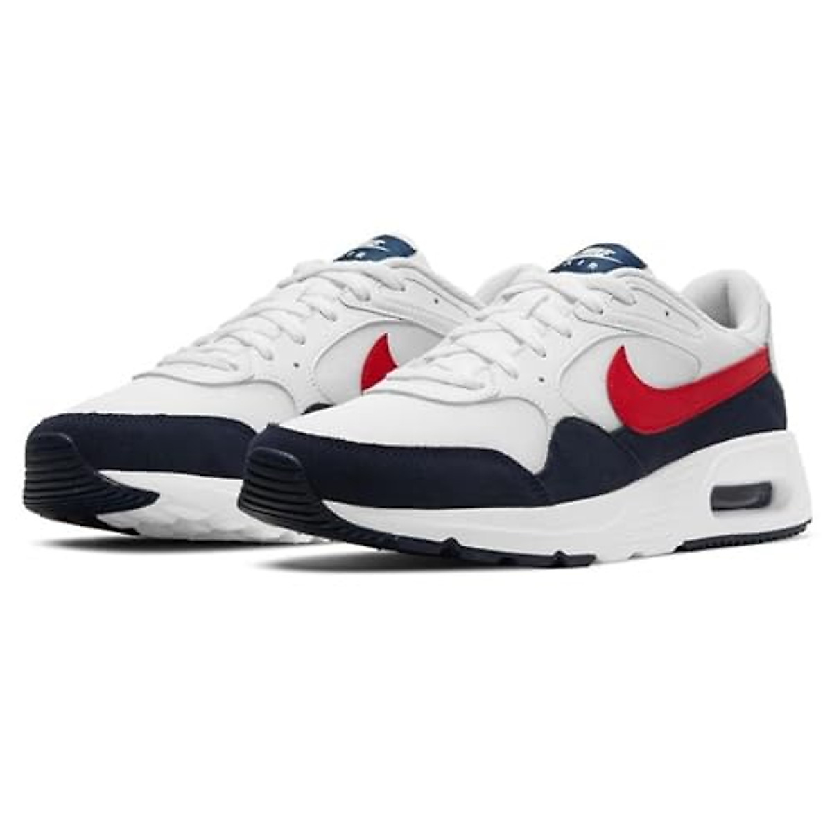 Nike Men's Low-Top Sneakers, White University Red Obsidian, 10.5