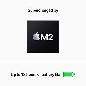 Apple 2022 MacBook Air with M2 chip, 8 core CPU, 10 core GPU, 16GB RAM, 512GB SSD Storage - Space Gray (Z15T0005G)