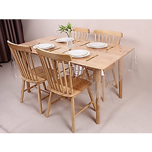 Kesfey Clear Table Protector Table Cloth 54 x 54 inch Square Transparent Sheet Table Covers Waterproof Oil Spill Proof Clear Tablecloths Plastic Stain Resistant Tablecover for Dining Tables Kitchen