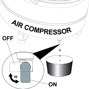 SUNROAD Air Compressor Valve Brass Drain Cock Ball Valve 1/4" NPT Male Thread Air Compressor Accessories 2pcs with Thread Seal Tape