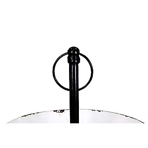 Creative Co-Op DA8538-1 2 Tier White Decorative Metal Tray