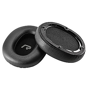 Leather Headphone Earmuffs Compatible with Edifier W860NB Active Headphones Foam Cushion Soft Cover Ear Pads Pair of in Ear Headphones Speaker Accessories Audio Cables (Black, One Size)