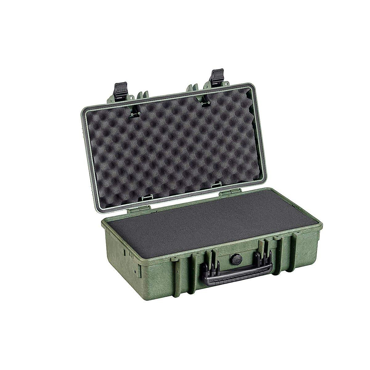 Monoprice Weatherproof Hard Case - 22in x 14in x 8in, OD Green with Customizable Foam, Shockproof, IP67