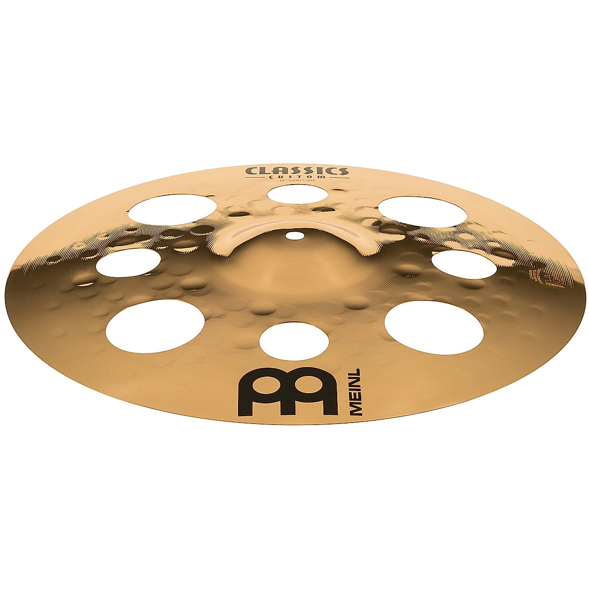 Meinl 16" Trash Crash Cymbal with Holes - Classics Custom Brilliant - Made in Germany, 2-YEAR WARRANTY (CC16TRC-B)