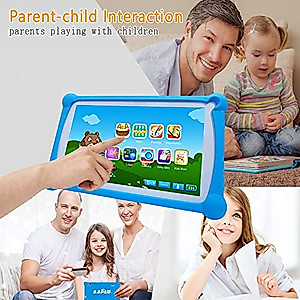 BBPAW Kids Tablet, 7 inch Tablet for Kids Learning Games Preinstalled & Parent Control 16GB WiFi Android Toddler Tablet with Educational APP and Protective Case-Blue