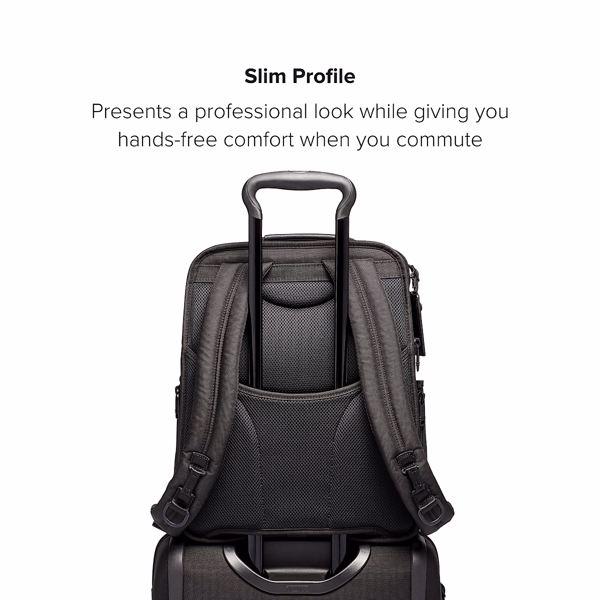 TUMI Alpha 3 Slim Solutions Laptop Brief Backpack - Hands-Free Comfort for Commuters - 15-Inch Computer Backpack for Men and Women - Black
