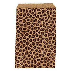 888 Display - 200 pcs of 4" x 6" Leopard Tone Paper Gift Bags Shopping Sales Tote Bags